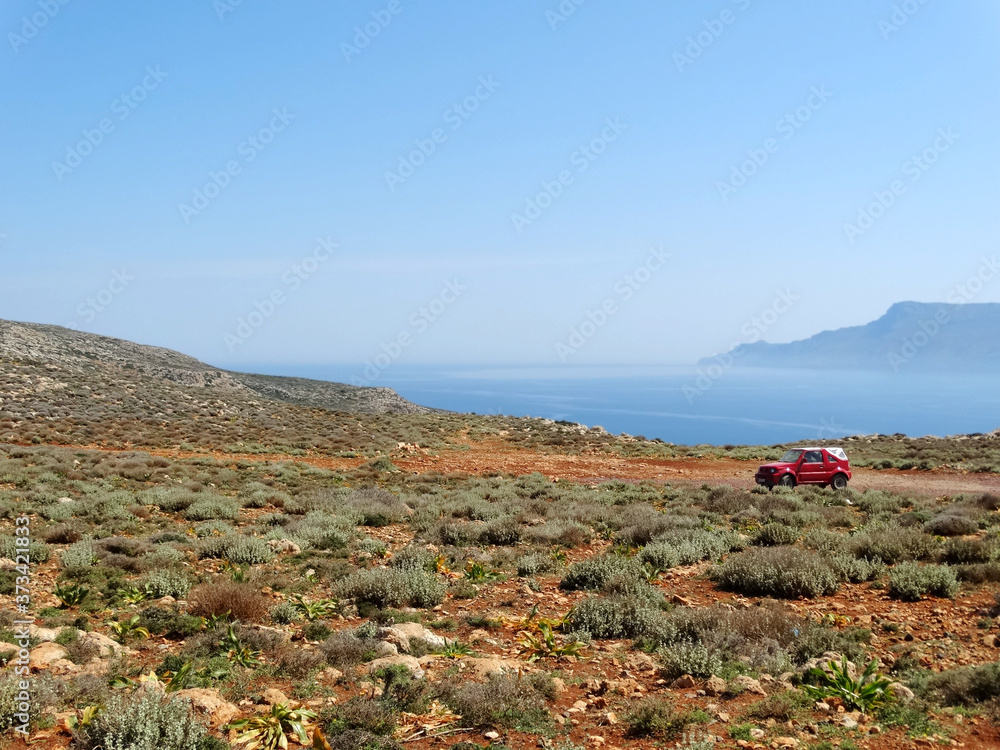 Fotka „Panoramic view of Balos coastline in Crete, Greece. The ...