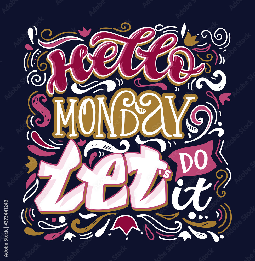 Inspiration cute lettering quote hand drawn postcard. Template ...