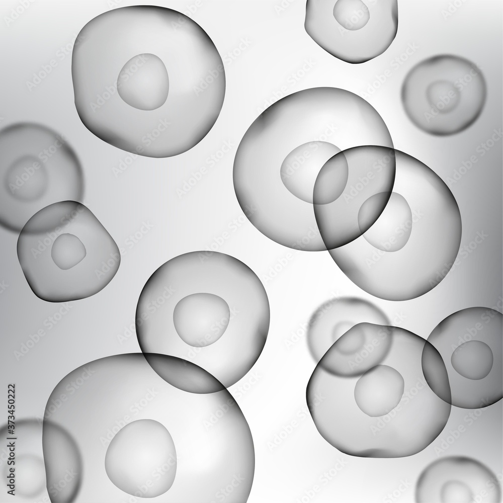 Cell stem science square background. Life, biology, medicine molecular ...