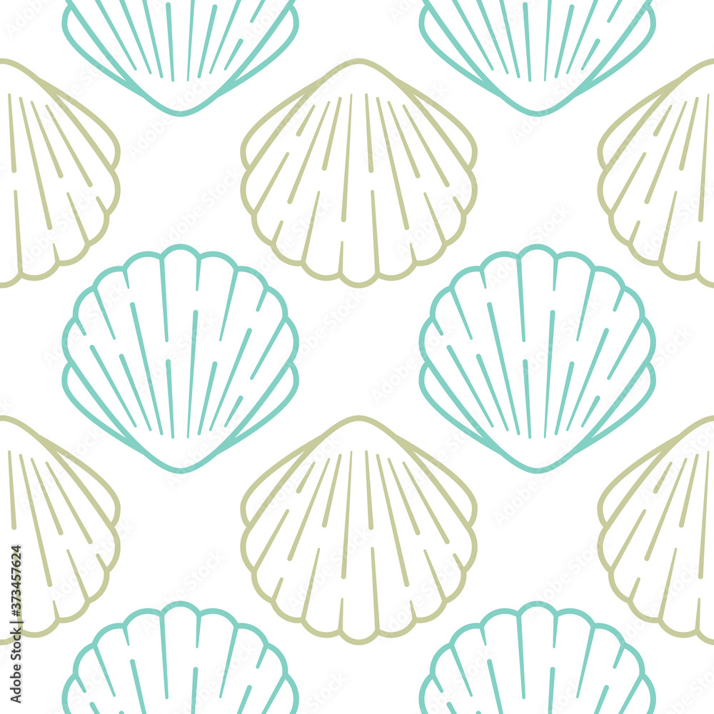 Seashell Pattern Background