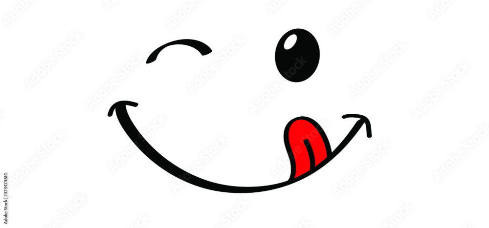 Mmm Yummy smile with tongue lick mouth World smile day or month Food ...