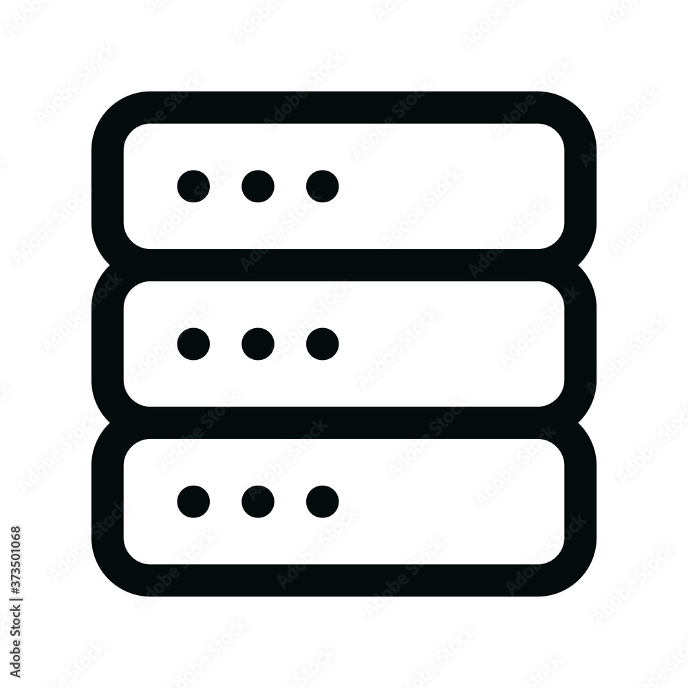 VPS hosting isolated icon, proxy webserver linear icon, web server ...