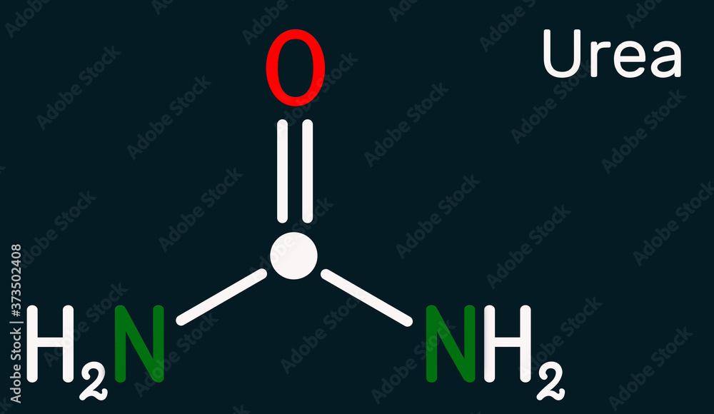 Urea, carbamide molecule. It is a nitrogenous compound containing a ...