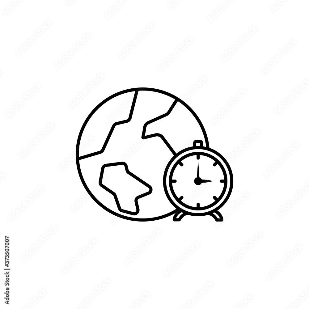 time zone line icon. Signs and symbols can be used for web, logo ...