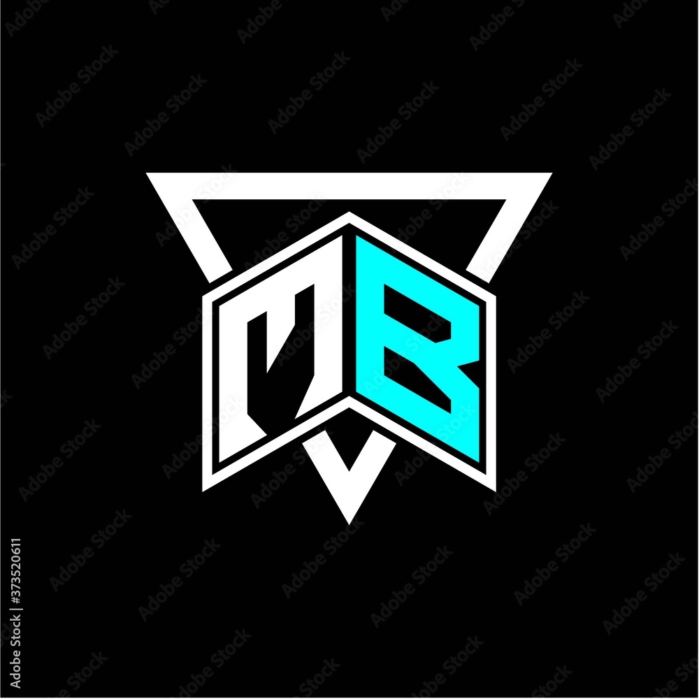 The letter M B monogram is perfect for game initials, greeting cards ...