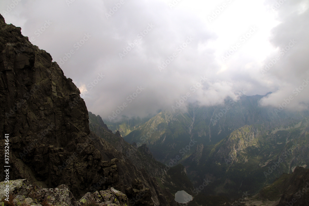 Czerwony szlak na Rysy od strony Słowackiej odcinek od Chaty pod Rysami ...