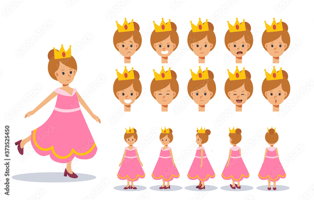 Little Girl in Princess costume for Halloween festival.trick or treat ...