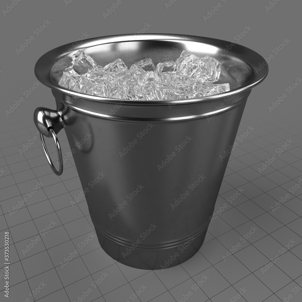Ice bucket Stock 3D asset | Adobe Stock
