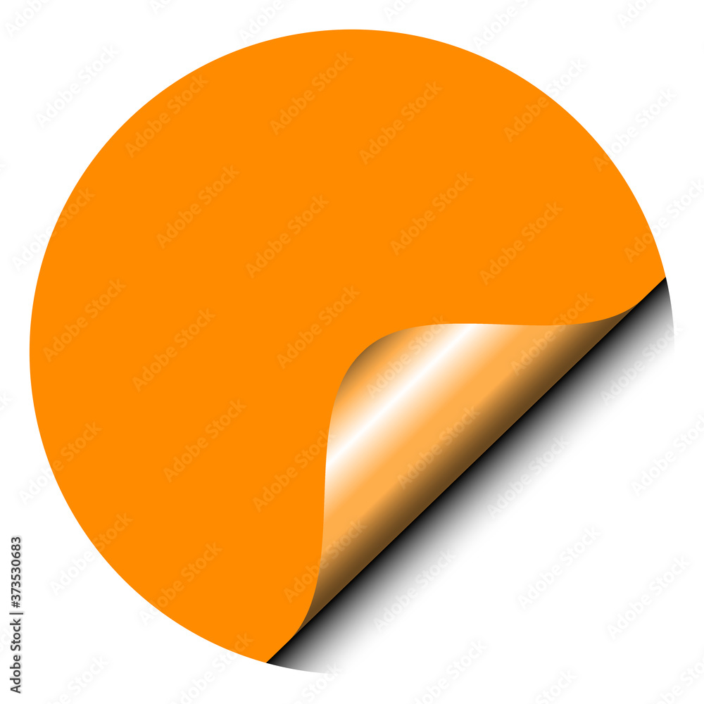 round sticker banner note with egde corner Stock Illustration | Adobe Stock