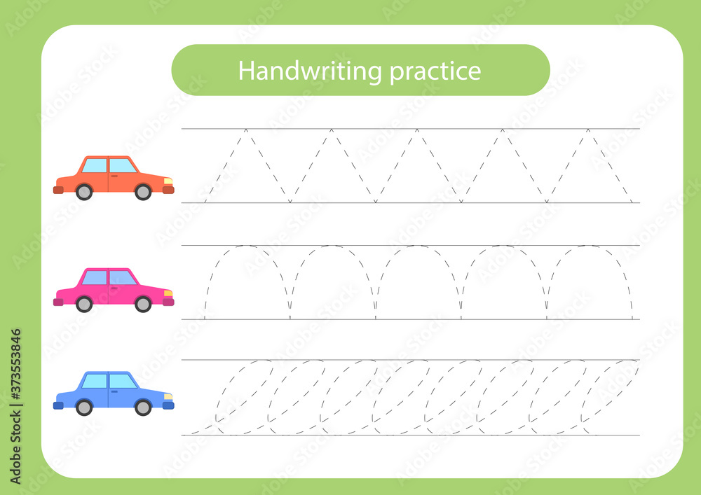 Car. Trace and color the picture. Educational game for children ...