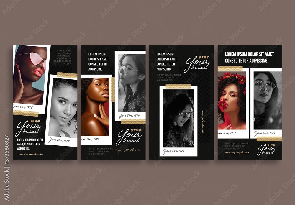 Photo Banner Layouts for Photographers and Fashion Blogs Stock Template ...