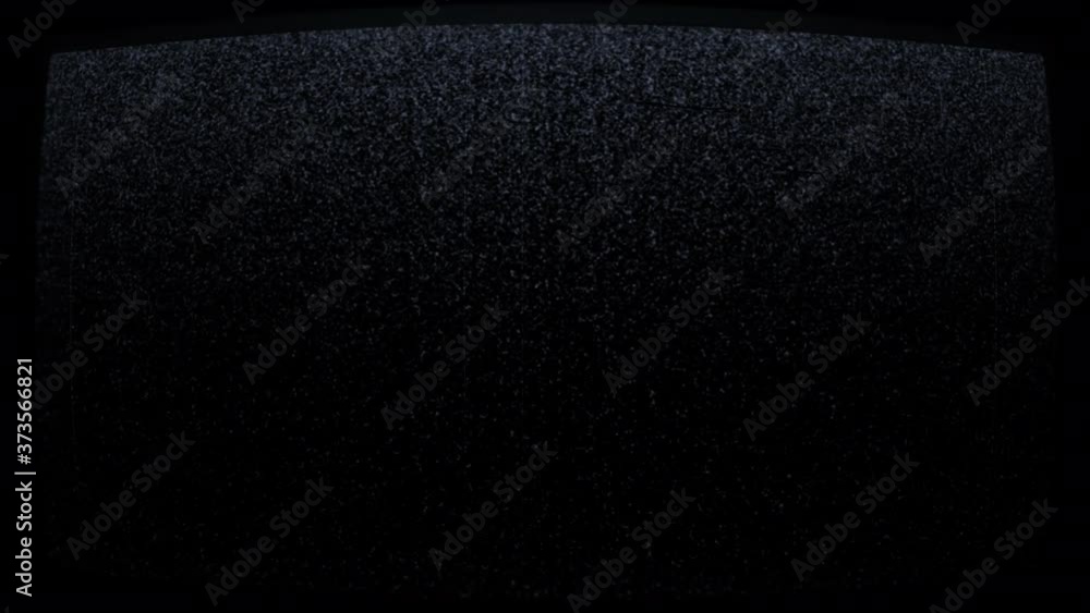 Damaged analog TV screen VHS noise with distorted lines and grain ...