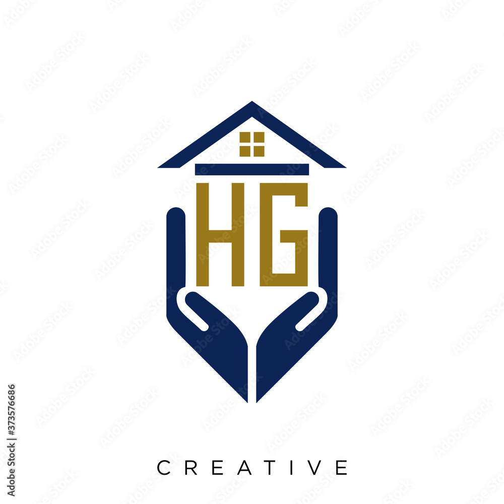 hg home logo design vector icon symbol Stock Vector | Adobe Stock