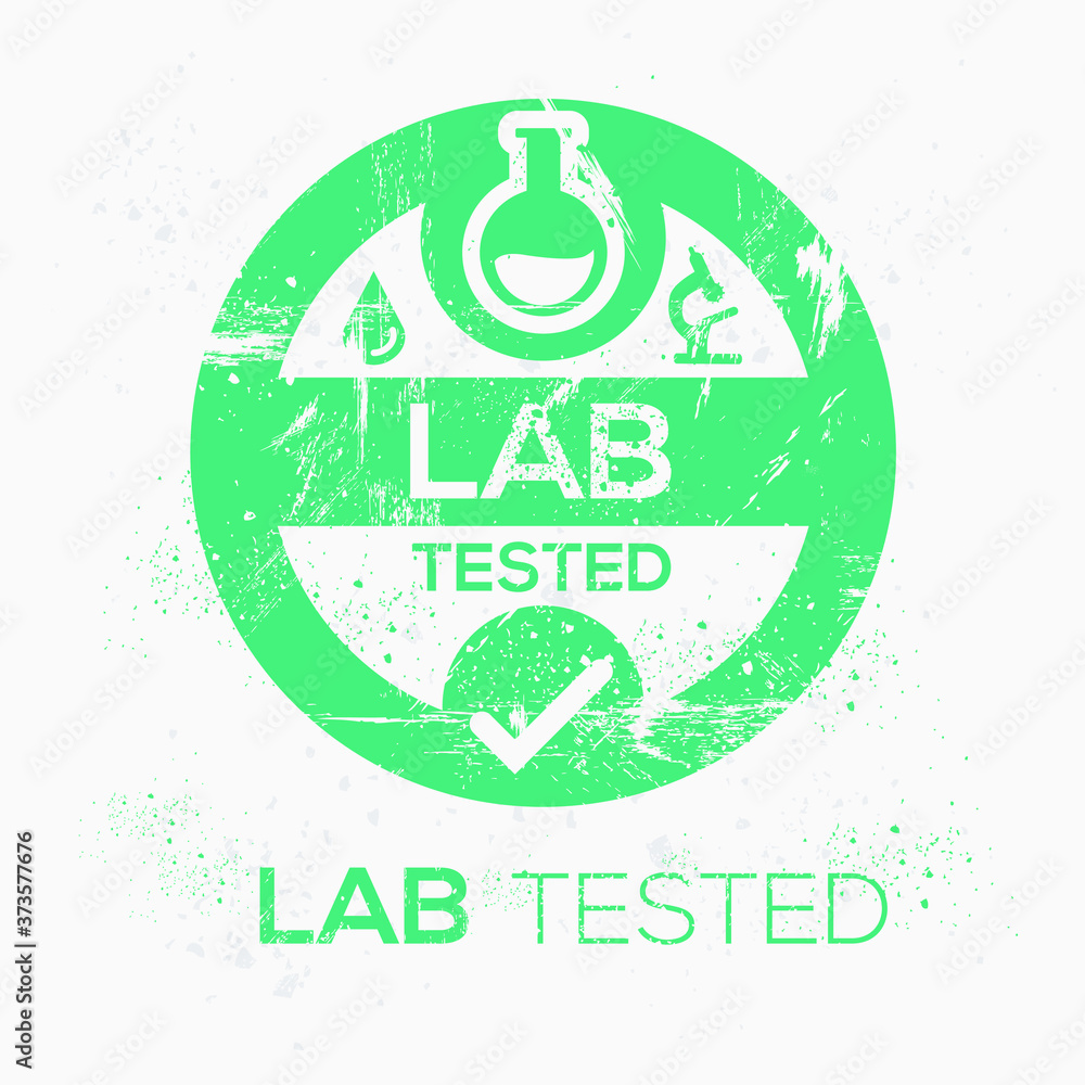(Lab tested) label sign, vector illustration. Stock Vector | Adobe Stock
