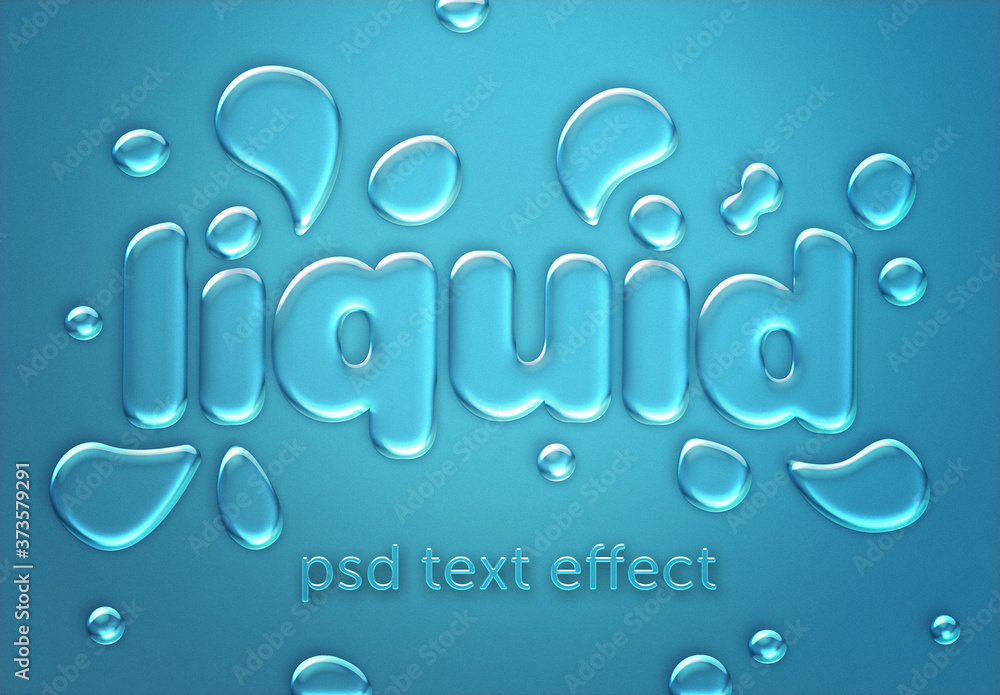 Water Text Effect Mockup Stock Template | Adobe Stock