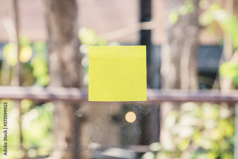 sheets of note papers, stick notes paper, post it on mirror window ...