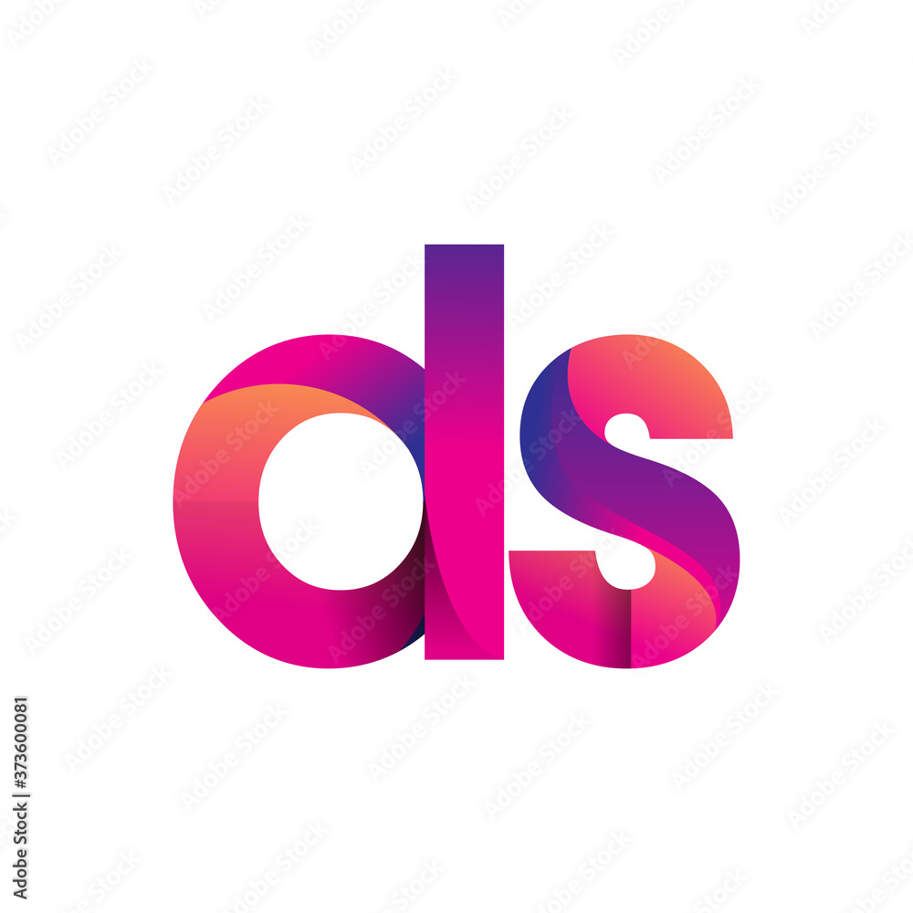 Initial Letter DS Logo Lowercase, magenta and orange, Modern and Simple ...
