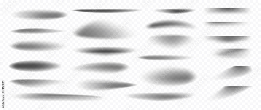 Realistic shadow effect isolated on transparent background Vector ...