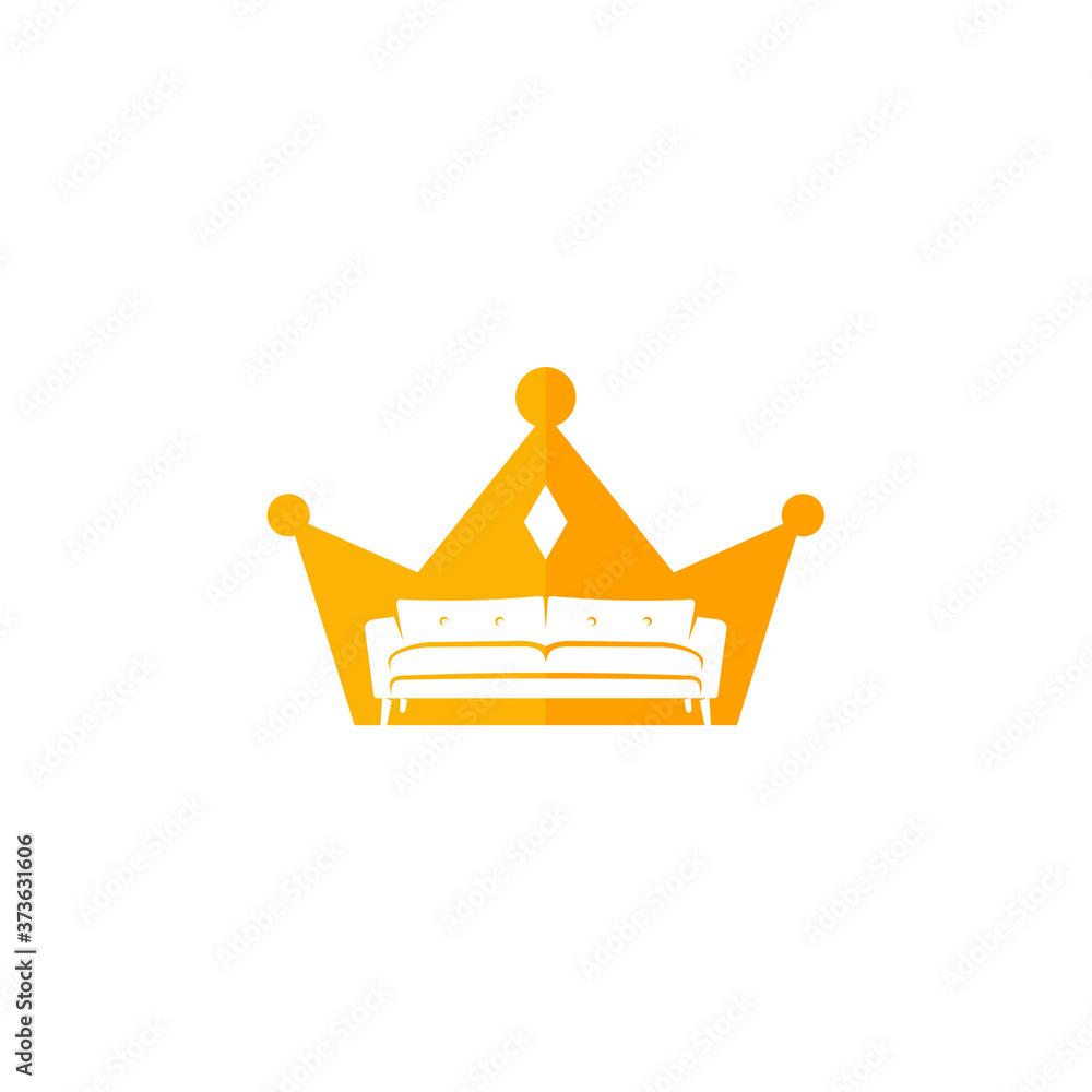 King Furniture Logo Design Vector Template. Symbol and icon of home ...