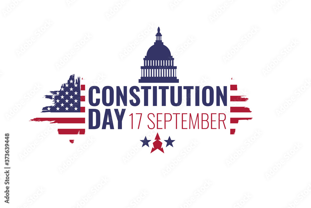 17 september - United States Constitution day. Typography concept ...