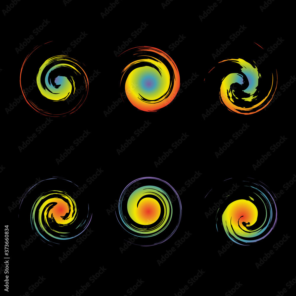 Creative Swirl Vector Symbols are similar to the image of hurricane ...
