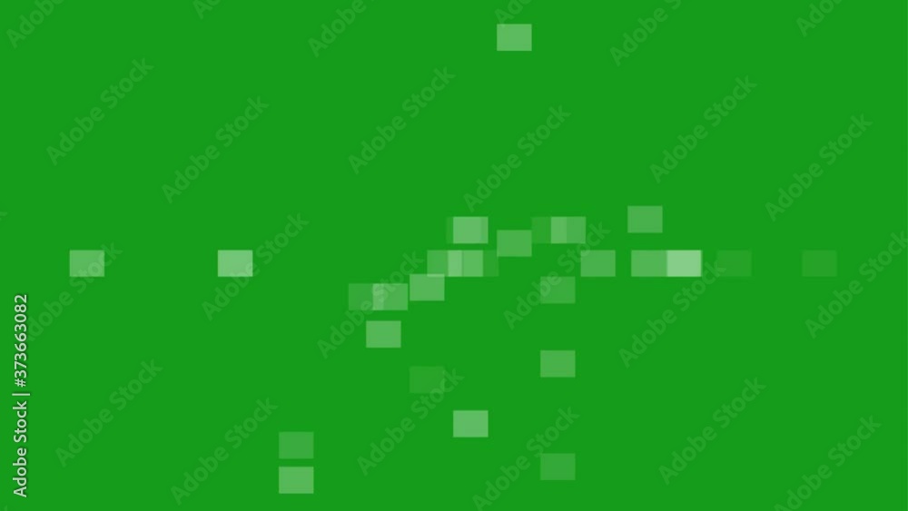 White rectangle shapes motion graphics with green screen background ...