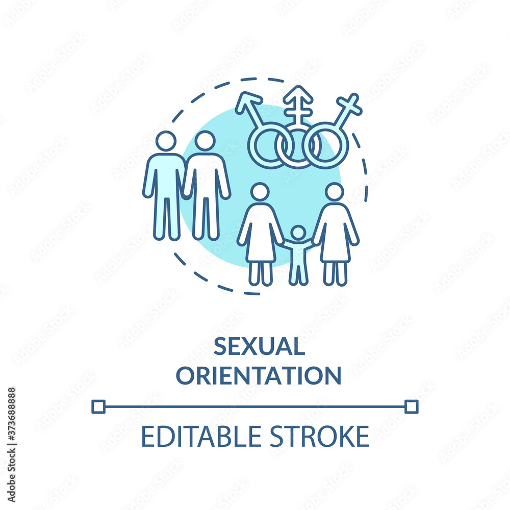 Sexual orientation concept icon. LGBTQ community, sexual education idea ...
