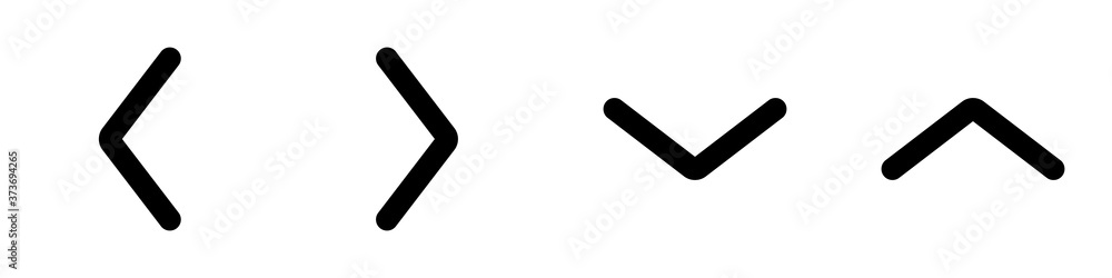 Conjunto de iconos de flechas vectoriales. arriba, abajo, izquierda ...