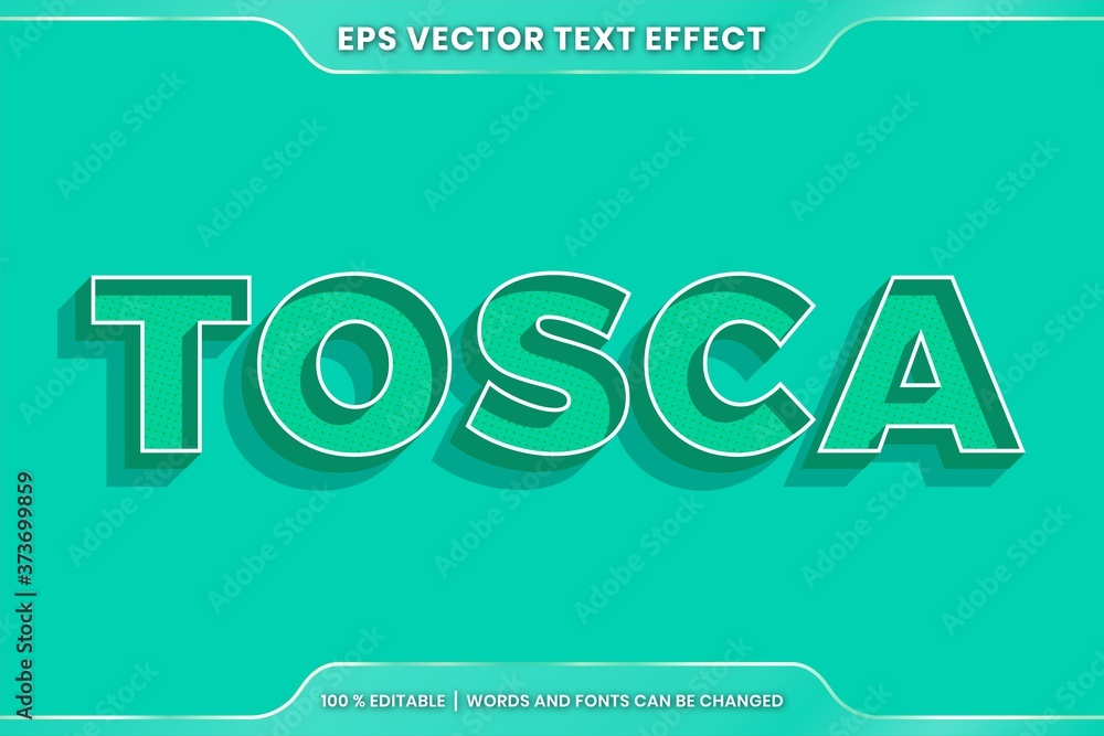 Text effect in 3d Tosca words, font styles theme editable turquoise ...