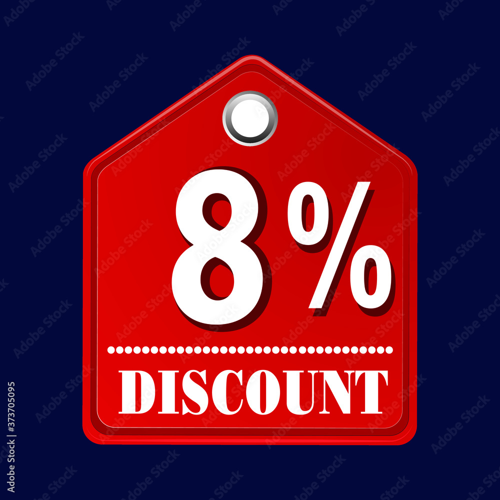 Sale discount icons. Special offer price signs | 8 percent Discount ...