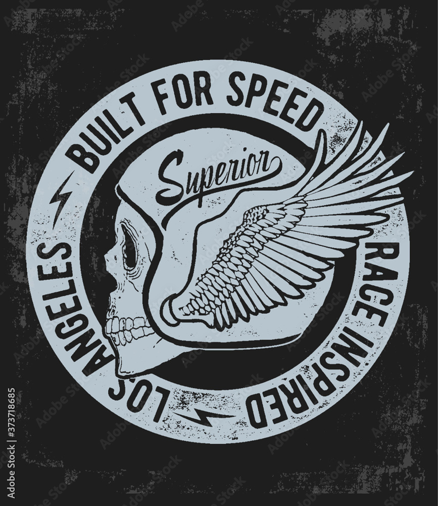 Motorcycle theme vector typography and illustrations, for t-shirt ...