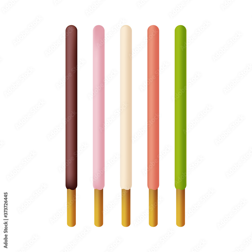 Pocky cartoon set vector. symbol. wallpaper. free space for text. Stock ...