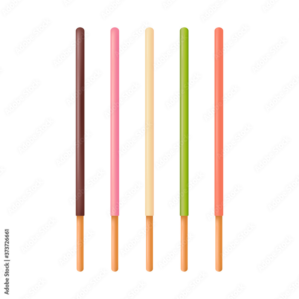 Pocky cartoon set vector. symbol. wallpaper. free space for text. Stock ...