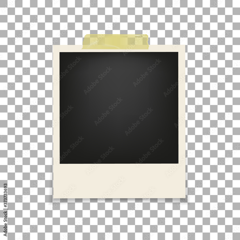 Frame retro photo on transparent background. Vintage Horizontal blank ...