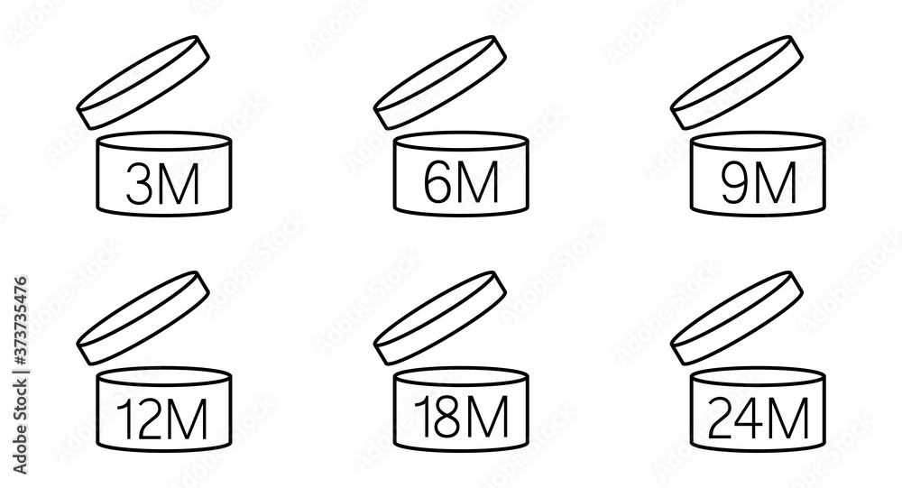 Product durability, packaging sign line icon set. Linear style sign for ...