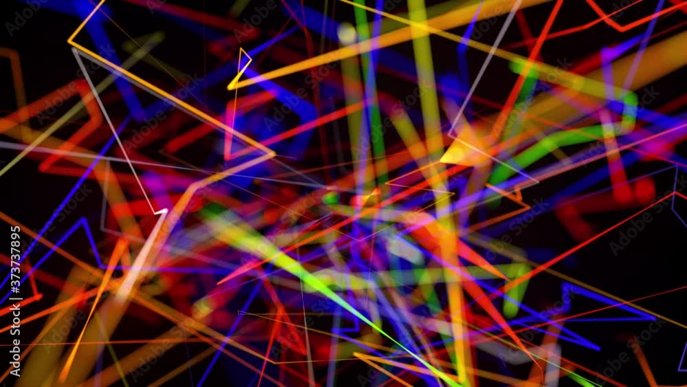 Vidéo Stock Motion graphics, sci fi bg with stream of multicolor neon ...