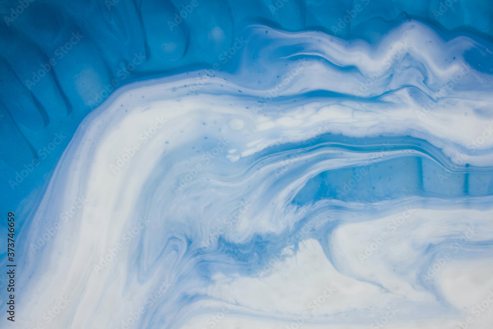 Part of original epoxy resin art. Closeup of the painting. Colorful ...