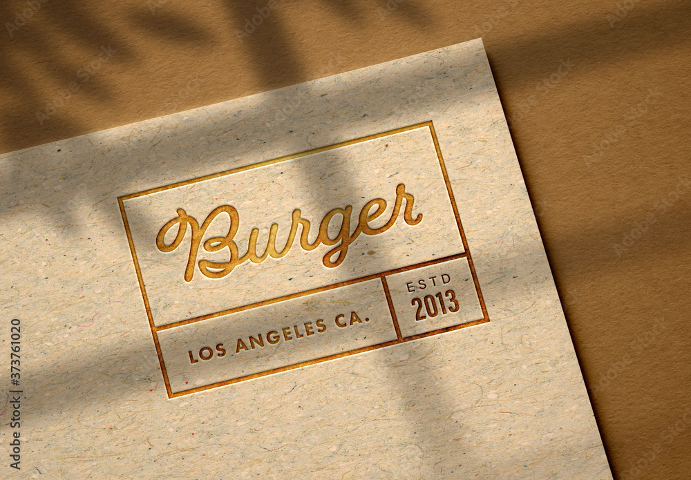 Debossed Logo Mockup on Kraft Paper for Design and Branding Projects ...