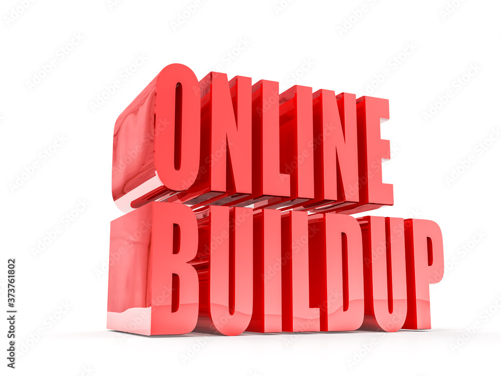 online buildup word 3D text isolated on white background 3D ...
