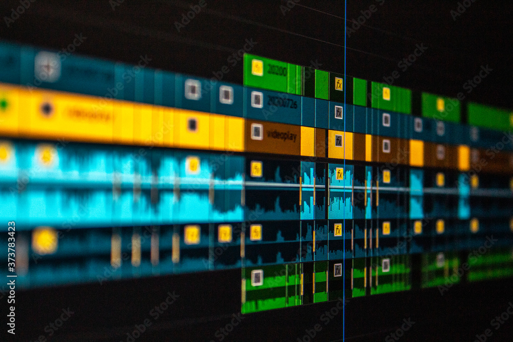 Video Editing Timeline Premiere Pro Color Label Stock Photo | Adobe Stock