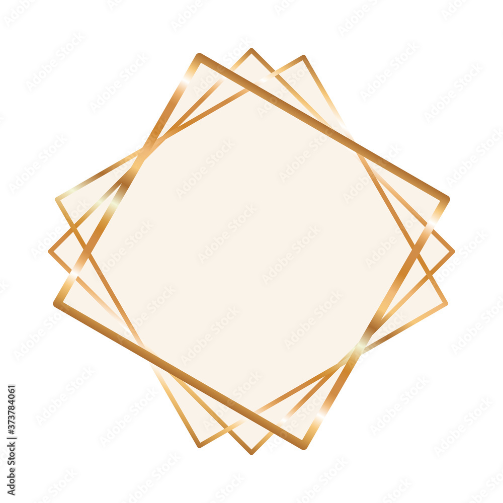 gold ornament frame in diamond shaped design of Decorative element ...