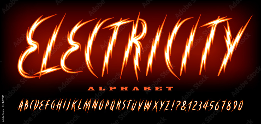 Lightning Bolt Alphabet