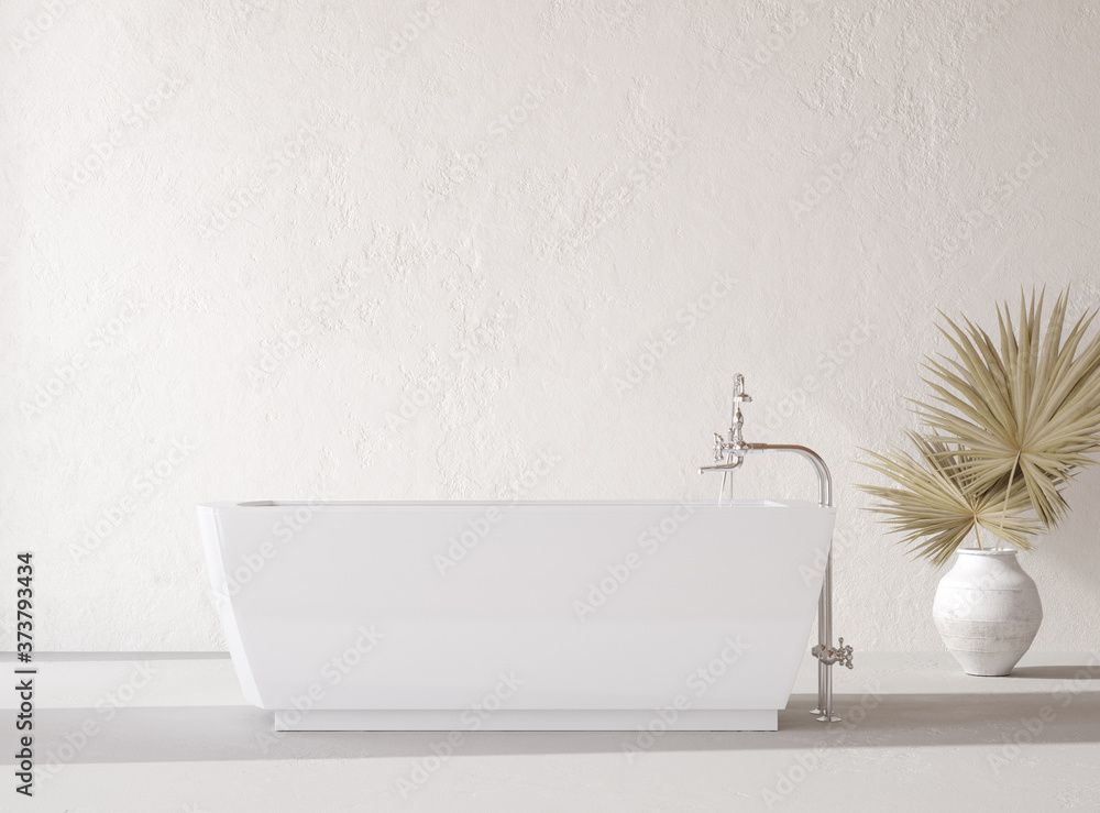 Cozy nomadic bathroom interior, 3d render Stock Illustration | Adobe Stock