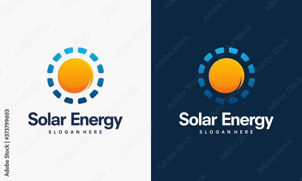 Solar Energy logo designs vector, Sun power logo Stock Vector | Adobe Stock
