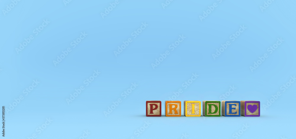 gay pride letters blocks rainbow white heart lgbt+ Stock Photo | Adobe ...