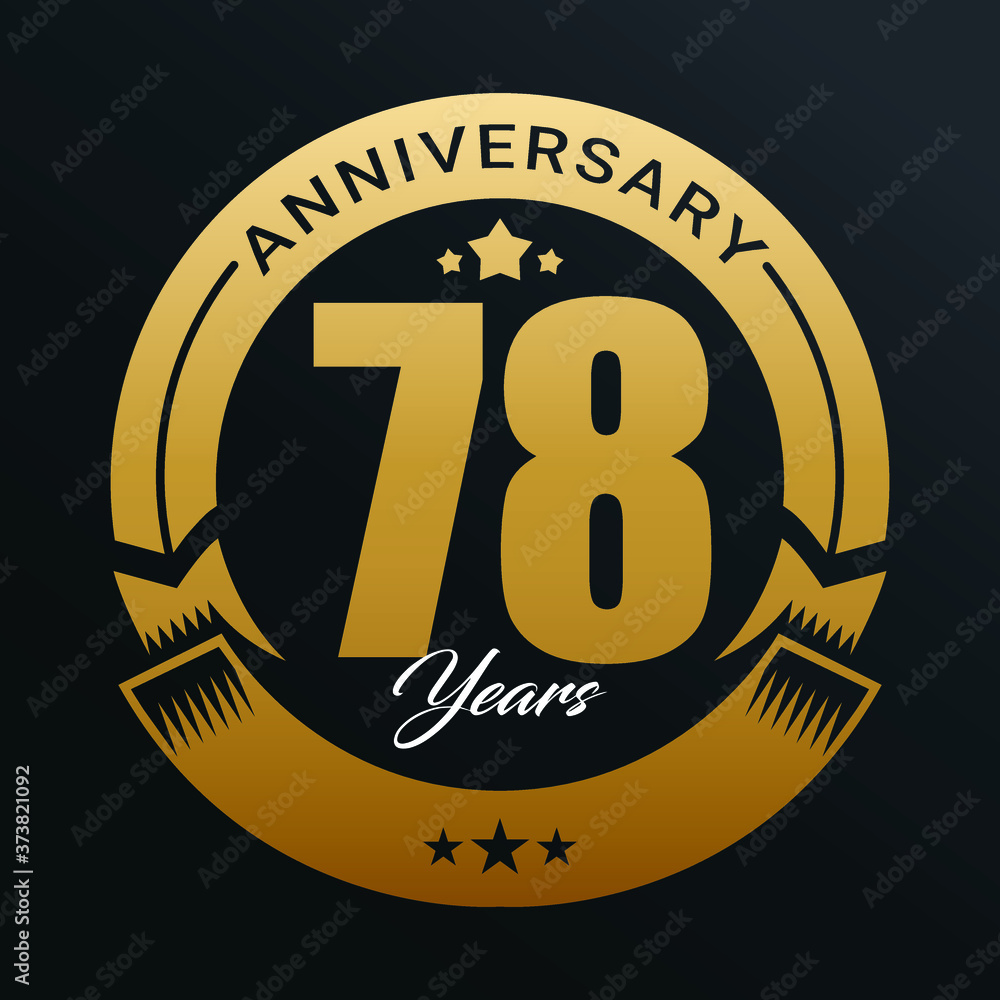78th Anniversary logo,78 year Anniversary logo design celebration ...