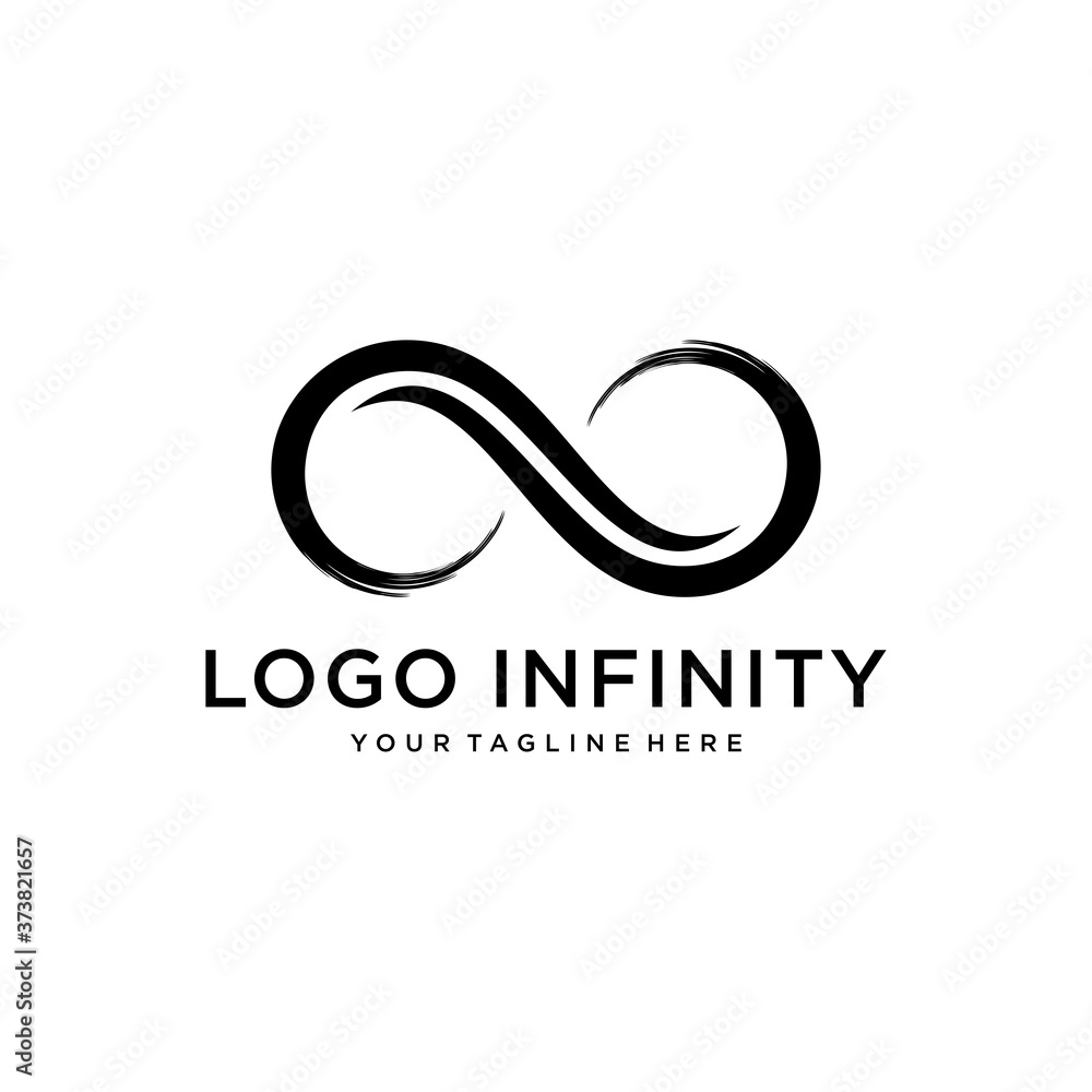 Infinity logo design.Grunge infinity symbol. Stock Vector | Adobe Stock