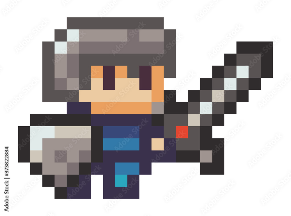 Vector pixel character. Pixel art style 8-bit. Illustration of pixel ...