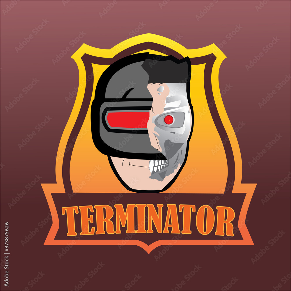 TERMINATOR LOGO FOR GAMES Stock Illustration | Adobe Stock