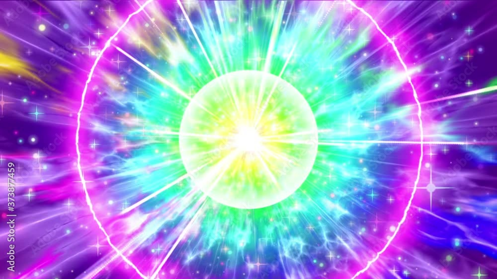 rainbow shine glow light tunnel loop background Stock Video | Adobe Stock